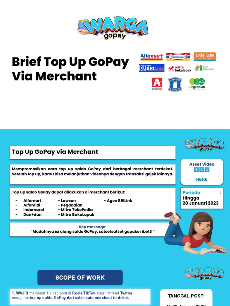 Brief Top Up GoPay Via Merchant | PDF