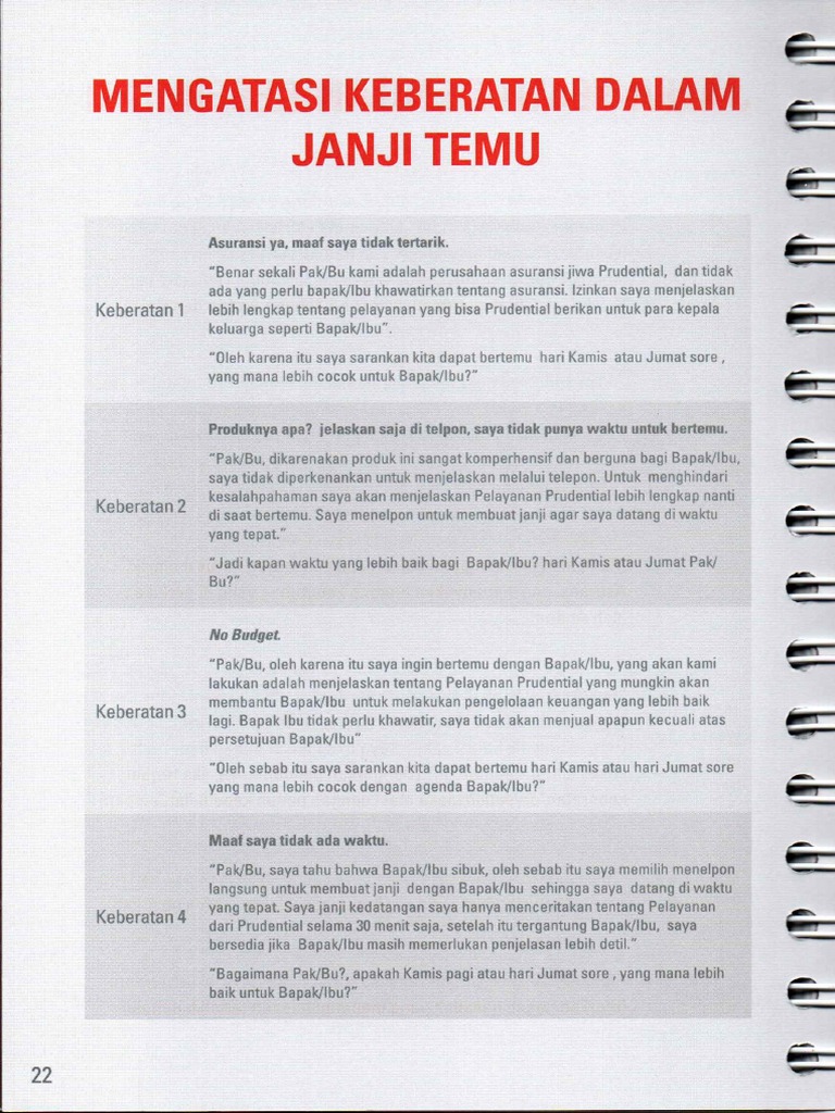Mengatasi Keberatan Dalam Janji Temu 1 | PDF