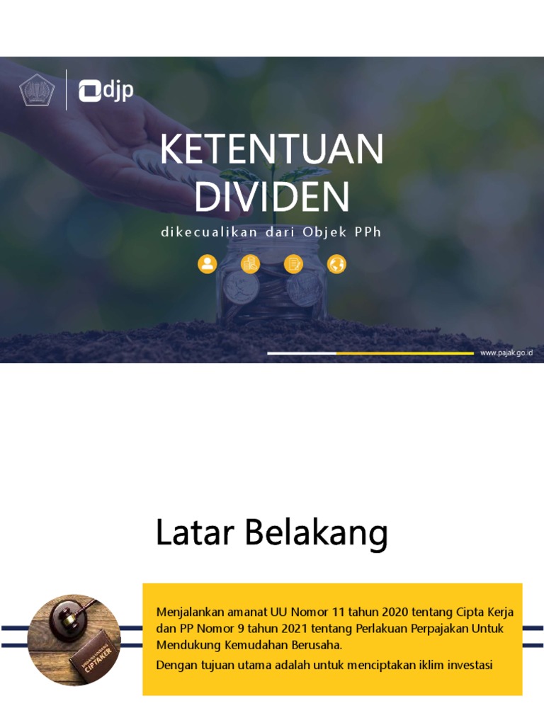 Materi Dividen Yang Dikecualikan Dari Objek PPH | PDF