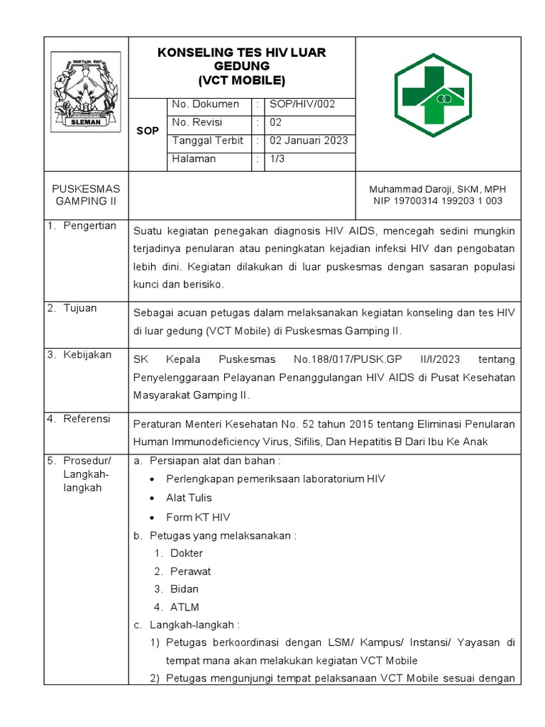 002 Sop VCT Mobile | PDF