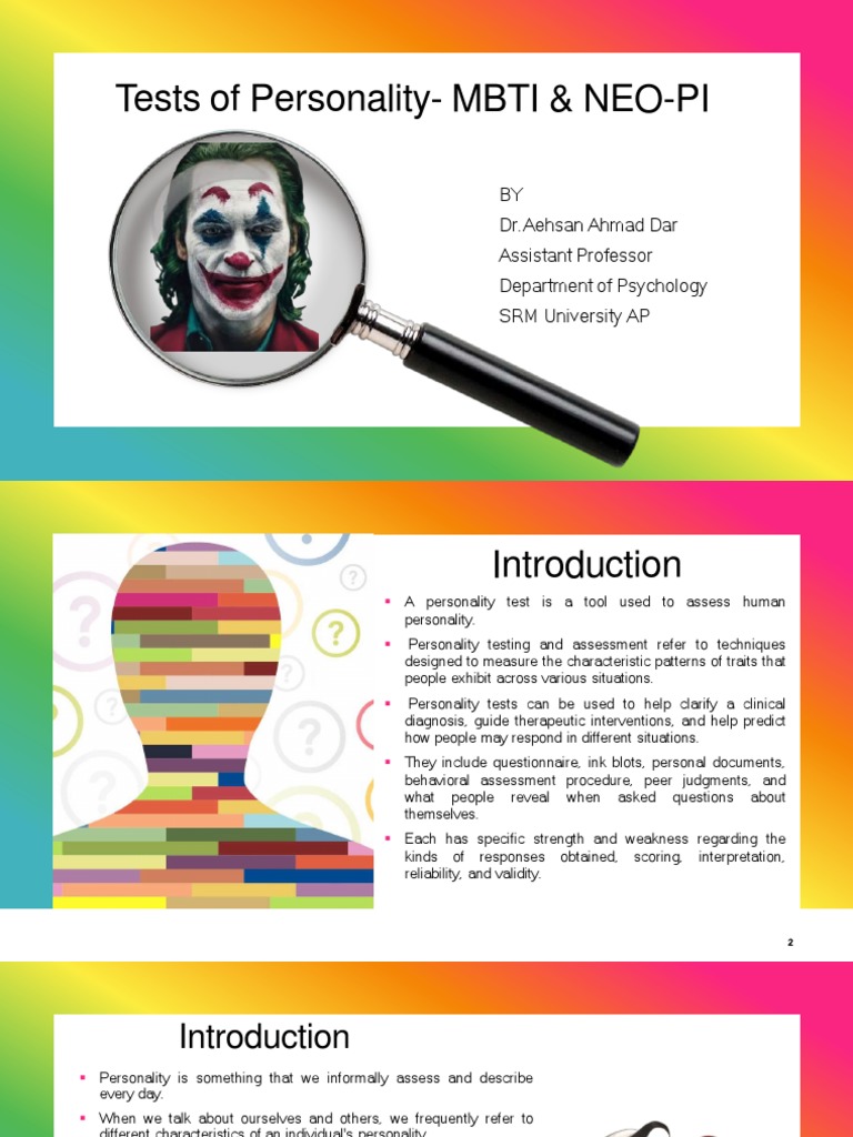 Personality Tests: MBTI & NEO-PI Overview | PDF | Personality Type ...