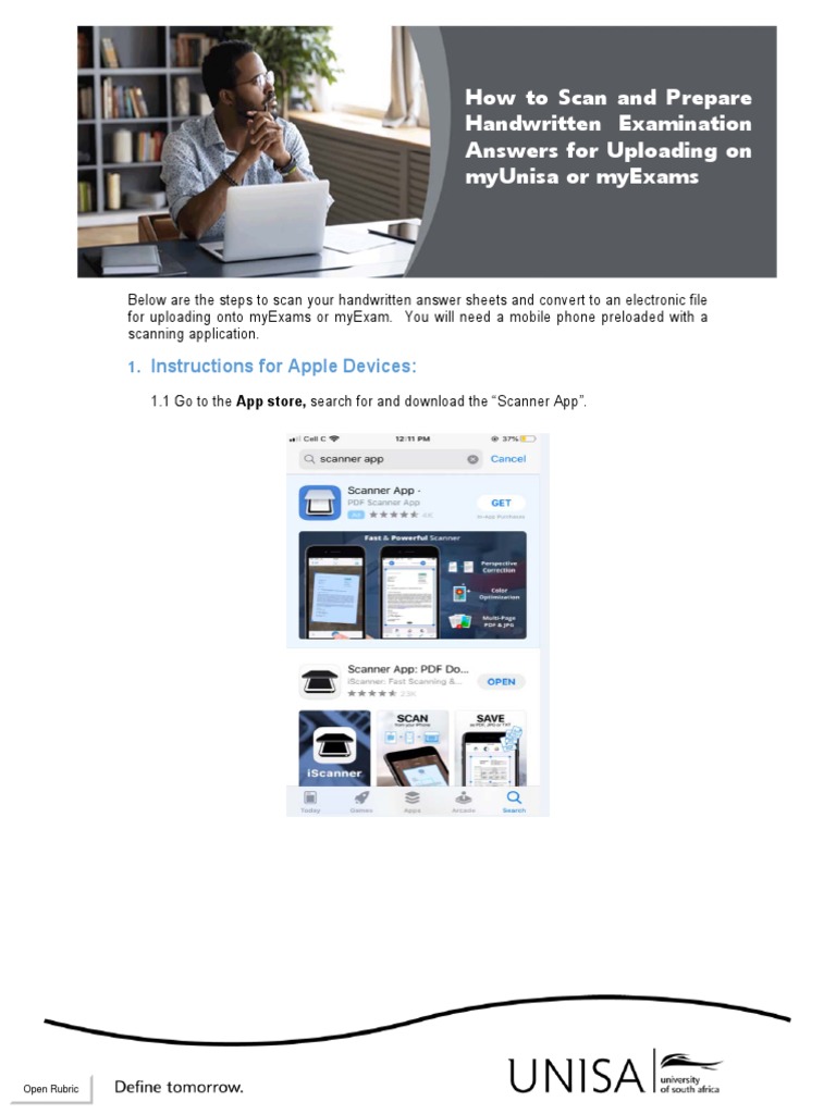 11.how To Scan and Prepare Handwritten Examination Answers For Uploading On Myunisa or Myexams ...