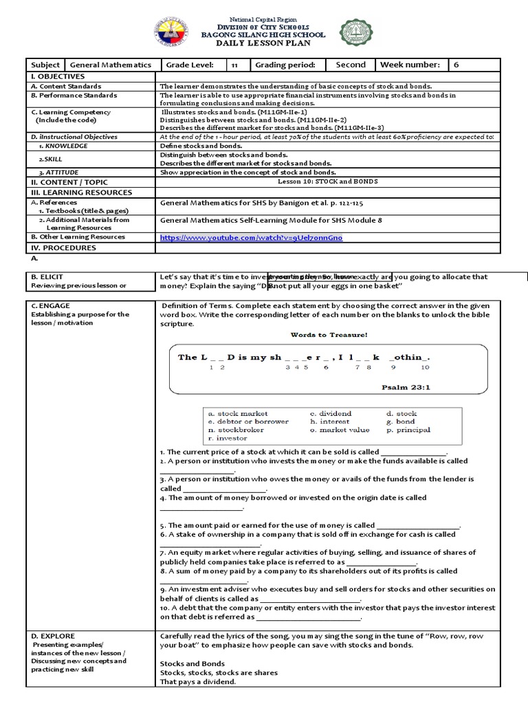 Lesson 10 Stock and Bonds | Download Free PDF | Stocks | Bonds (Finance)