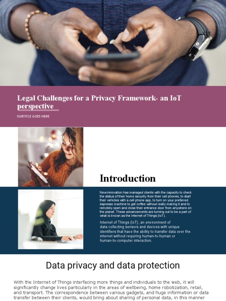 Legal Challenges For A Privacy Framework An IoT | PDF | Internet Of ...