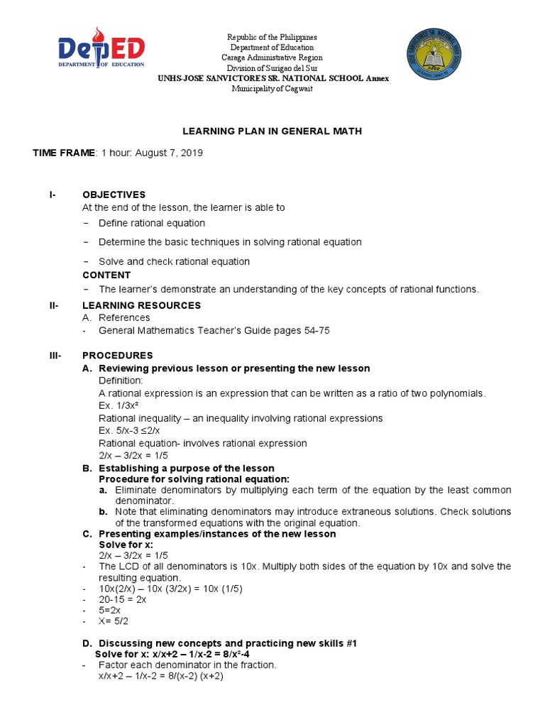 DLL - Observation Genmath 2021 | PDF | Equations | Abstract Algebra