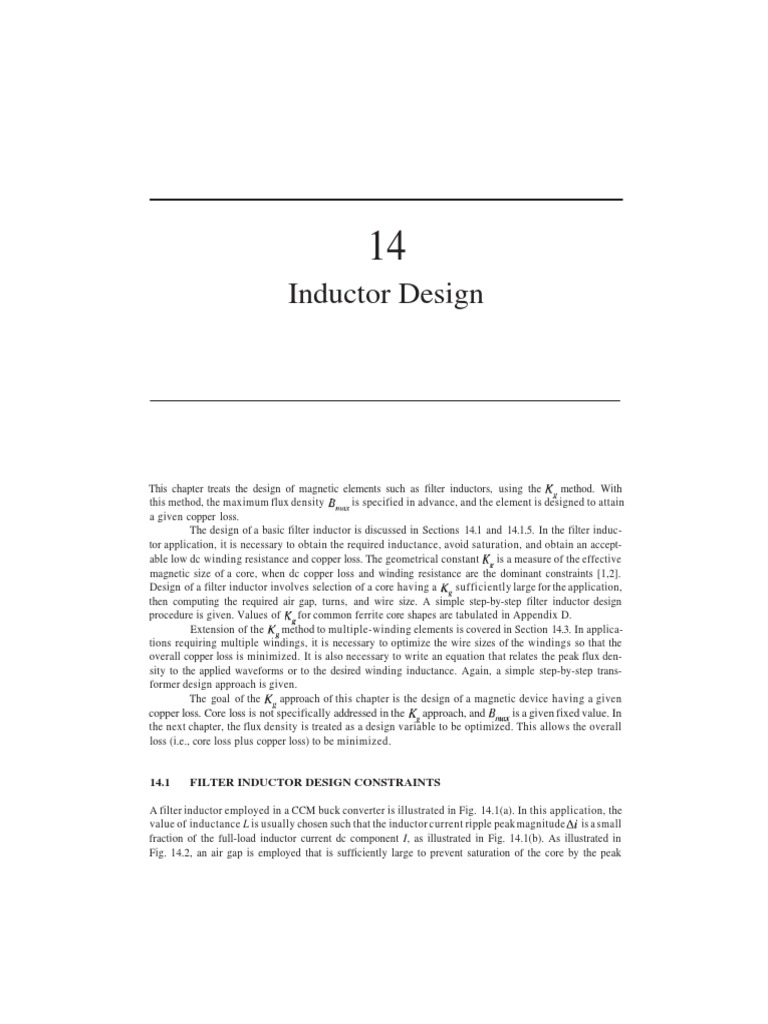 Inductor Design | PDF | Inductor | Inductance