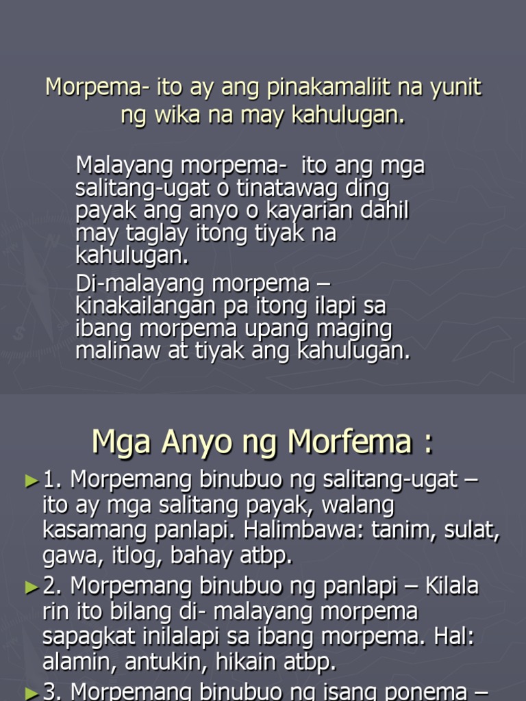 FIL1 Morpema | PDF