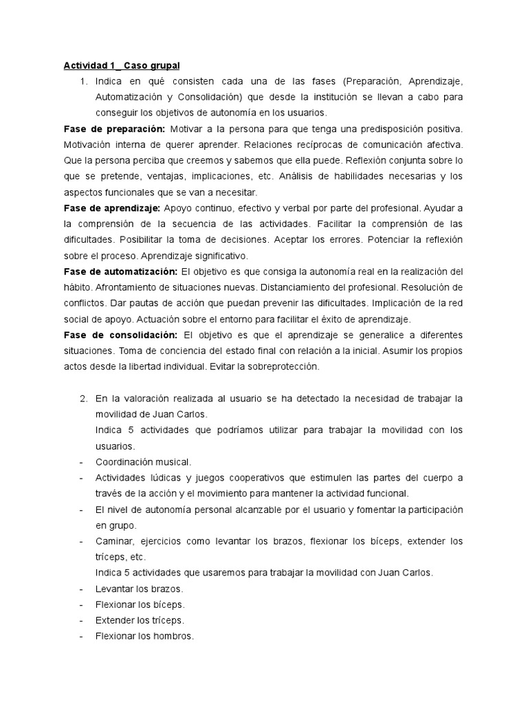 Actividad 1 - Caso Grupal | PDF | Aprendizaje | Cognición