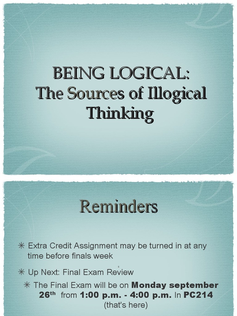 Being Logical 4 | PDF | Agnosticism | Argument