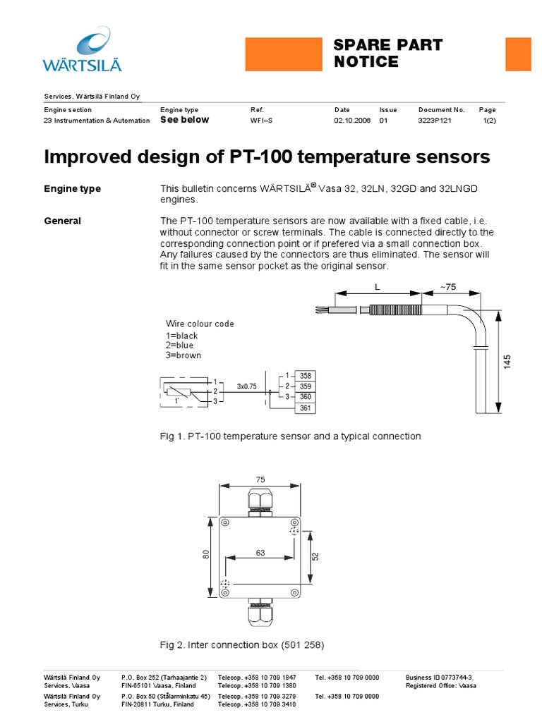 Improved Design of PT-100 Temperature Sensors: PM Ob M Oq KLQF'B | PDF