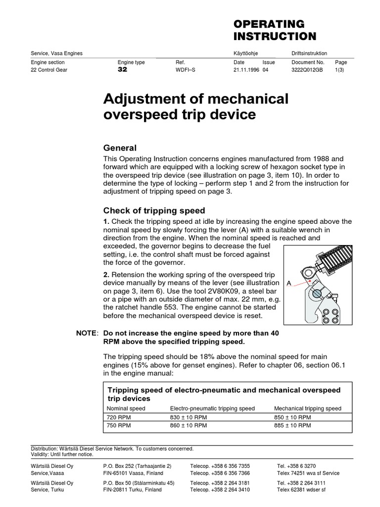 Adjustment of Mechnical OS Device | PDF | Engines | Vehicle Technology