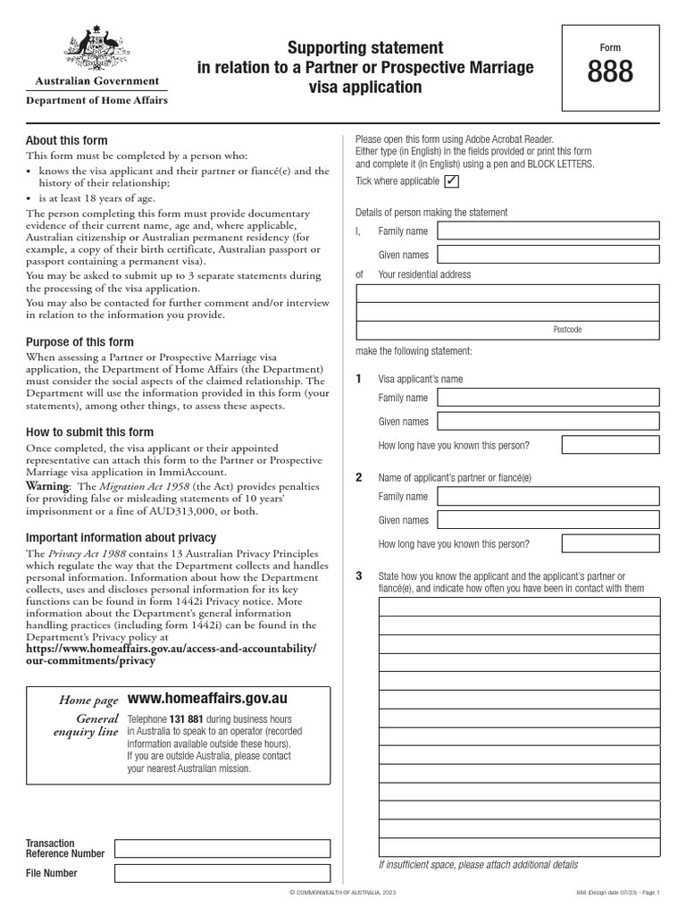 Form 888 | PDF | Travel Visa | Privacy