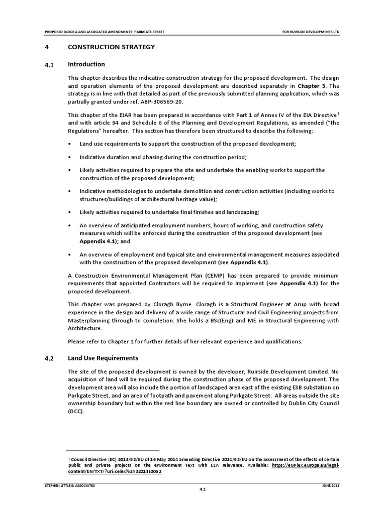Construction Strategy for Parkgate Street | PDF | Deep Foundation ...