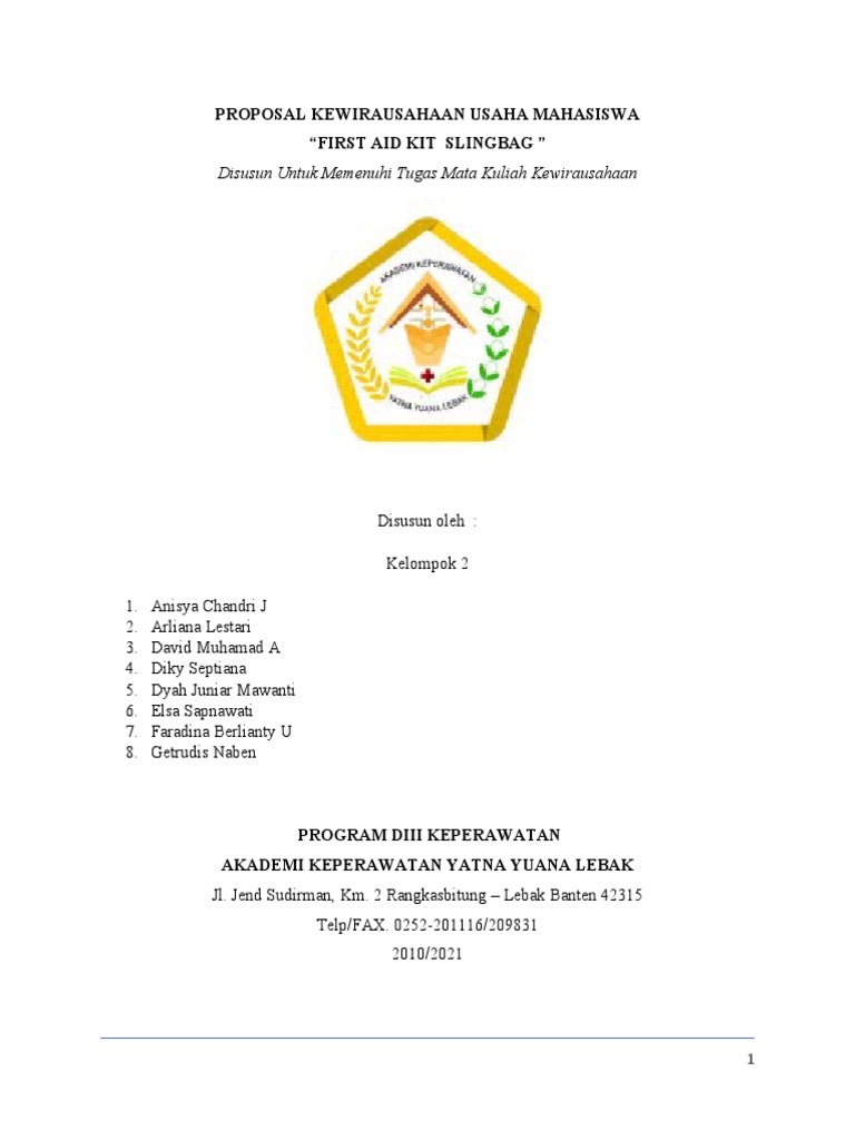 Kel 2 Proposal Kewirausahaan | PDF