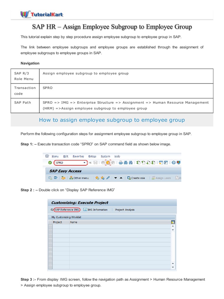 Assign Employee Subgroup To Employee Group | PDF | Human Resource ...