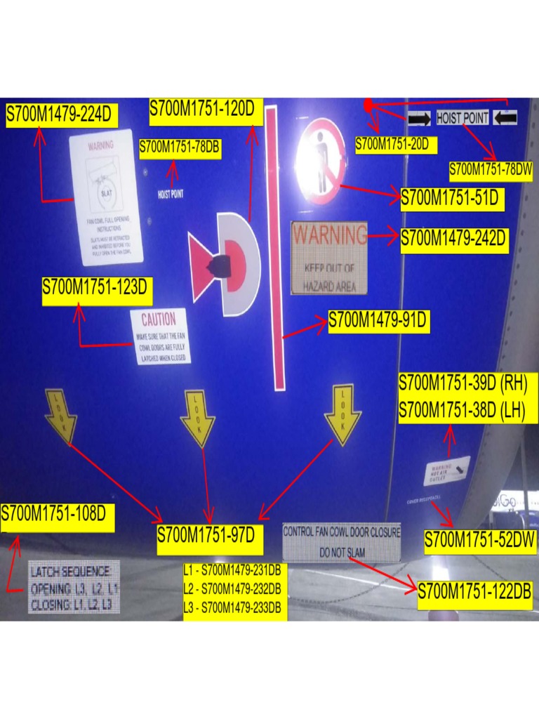 Neo Fan Inlet Cowl Placard | PDF