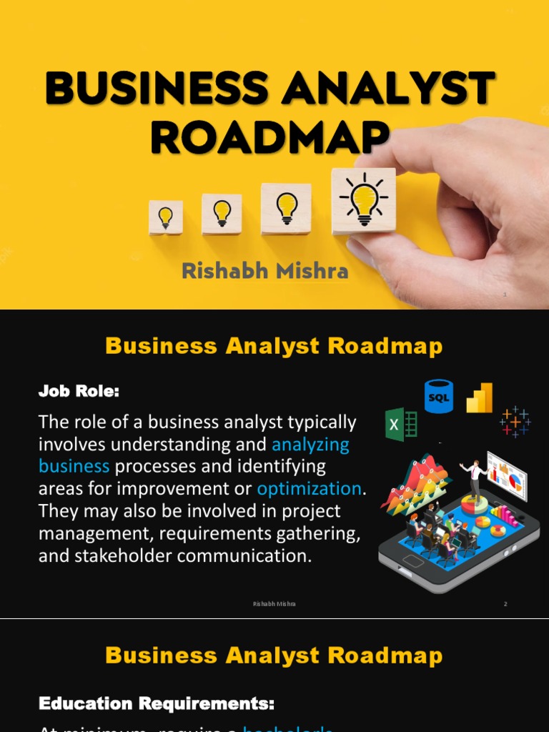 Business Analyst Roadmap by Rishabh Mishra | PDF | Information Science | Computing