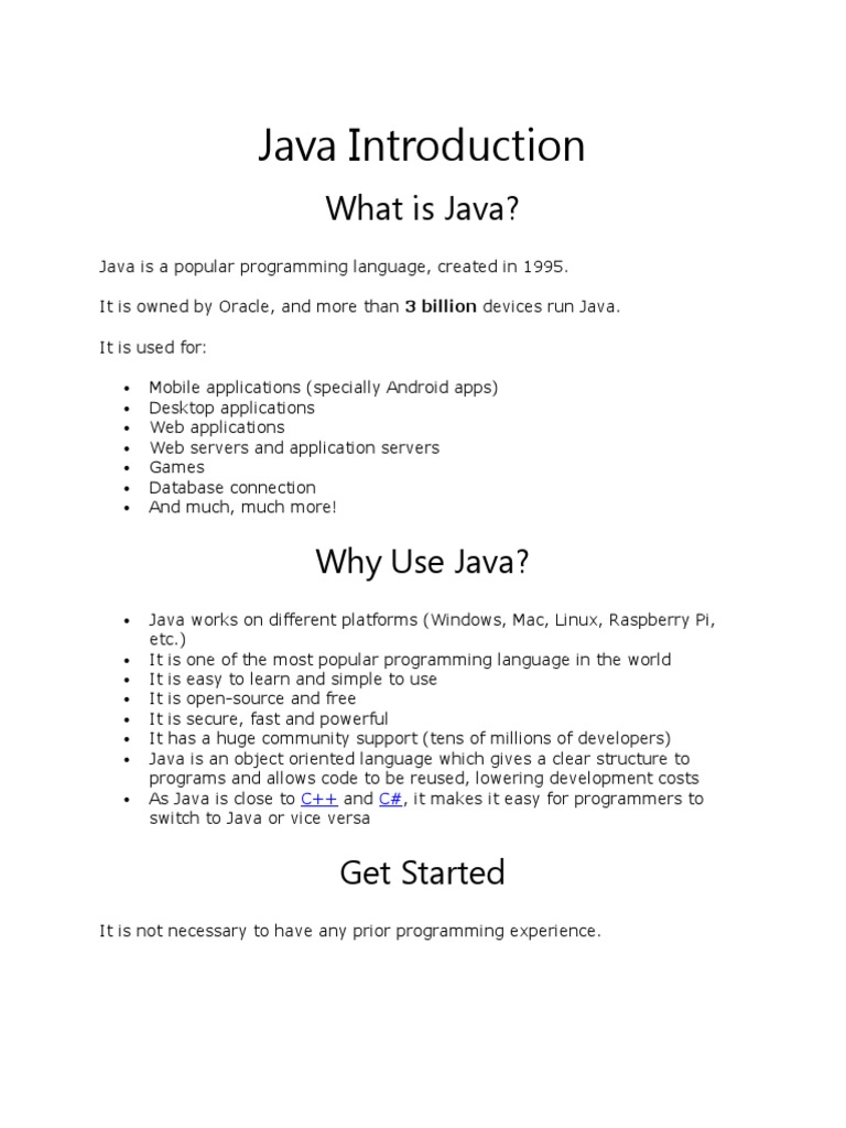 Lecture 1-Introduction | PDF | Java (Programming Language ...