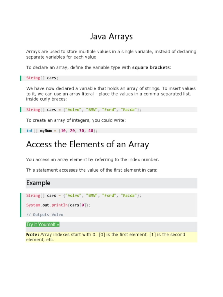 Lecture 5 Java Arrays And Methods Pdf Parameter Computer