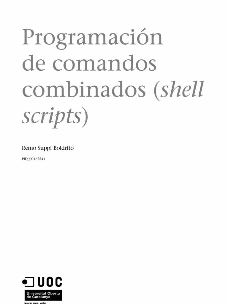 Programación Shell Scripts | PDF | Interfaz de línea de comando | Áreas ...