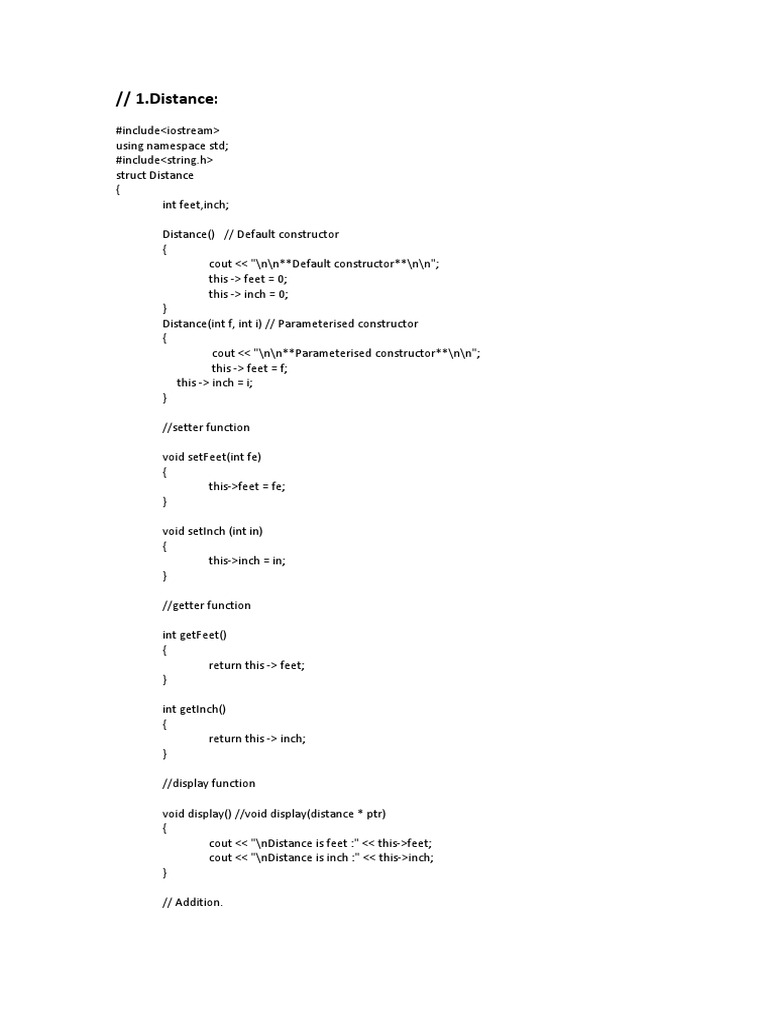 Operartor Overloading | PDF | Namespace | Constructor (Object Oriented ... Operartor Overloading | PDF | Namespace | Constructor (Object Oriented ...