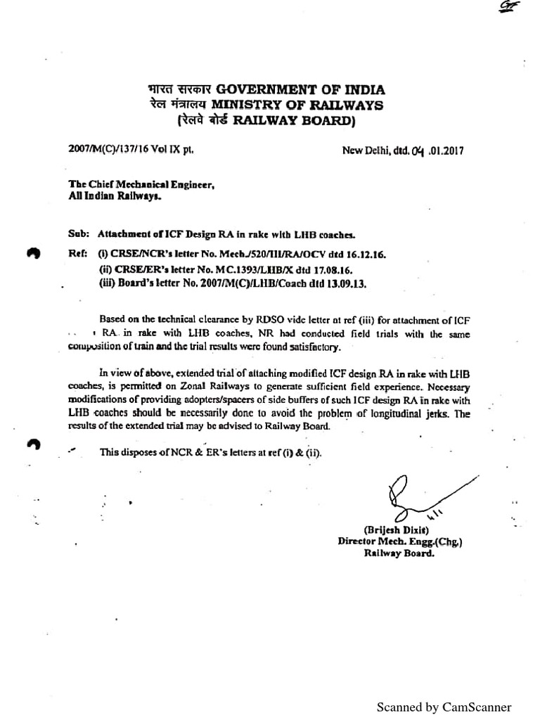 Attachment One ICF Coach As Last Vehicle in LHB Ra - 220725 - 083425 | PDF
