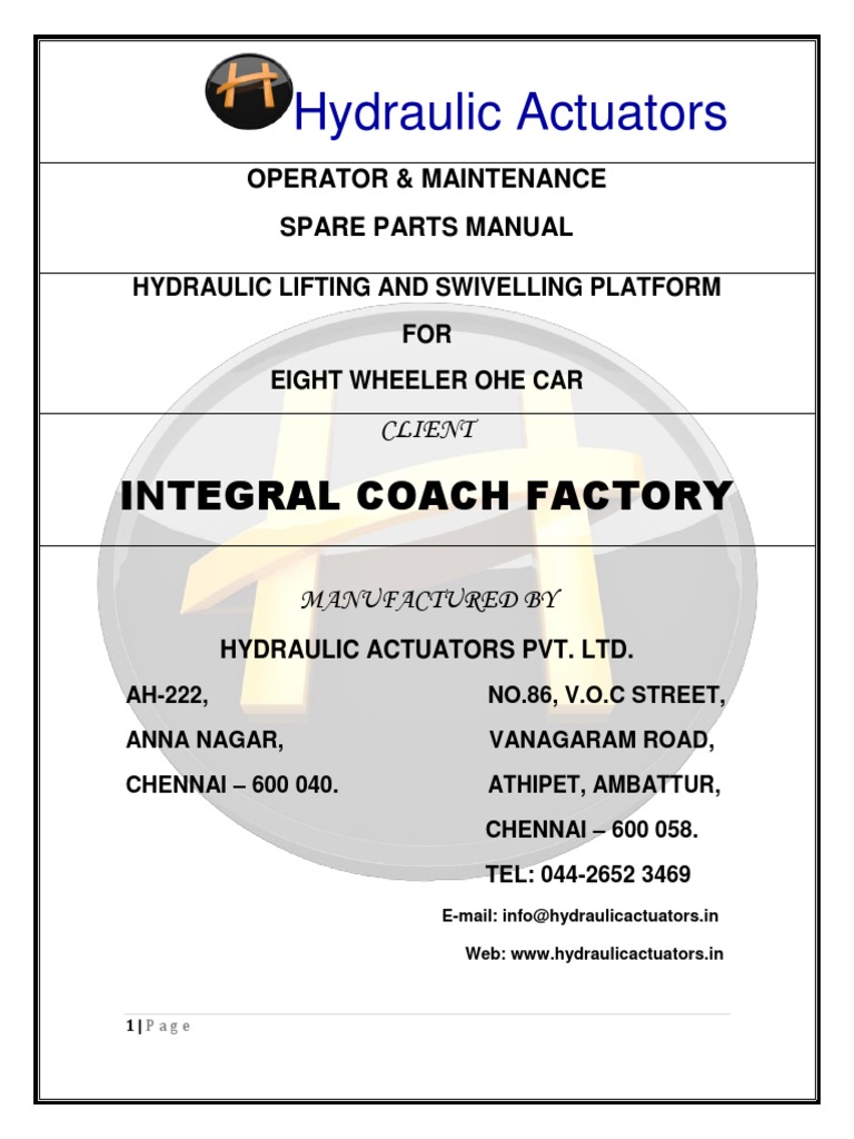 Hydraulic Lift Platform Operation Manual | PDF | Valve | Relay
