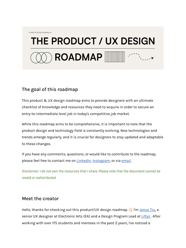 UX Design Roadmap for Beginners | PDF | Usability | User Experience