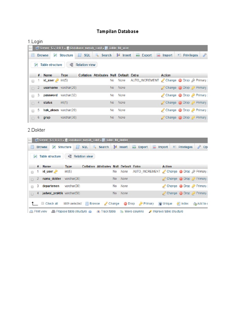Tampilan Database | PDF