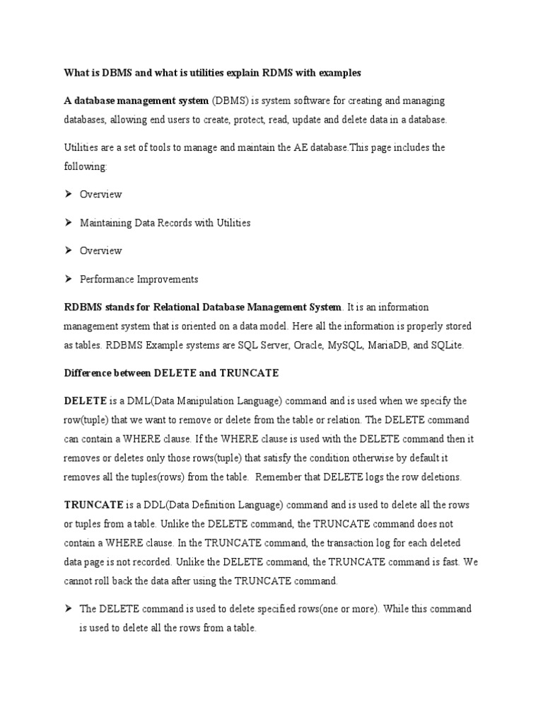 Database Download Free Pdf Relational Database Databases