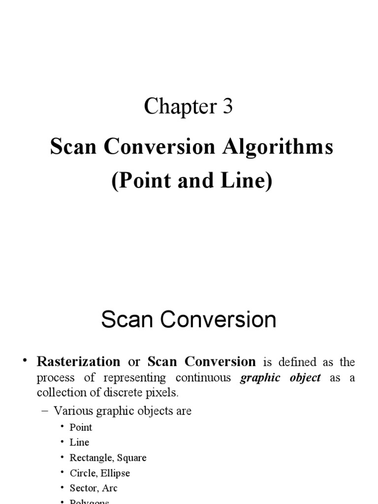 Lecture - Line Scan Conversion | PDF | Rounding | Mathematics
