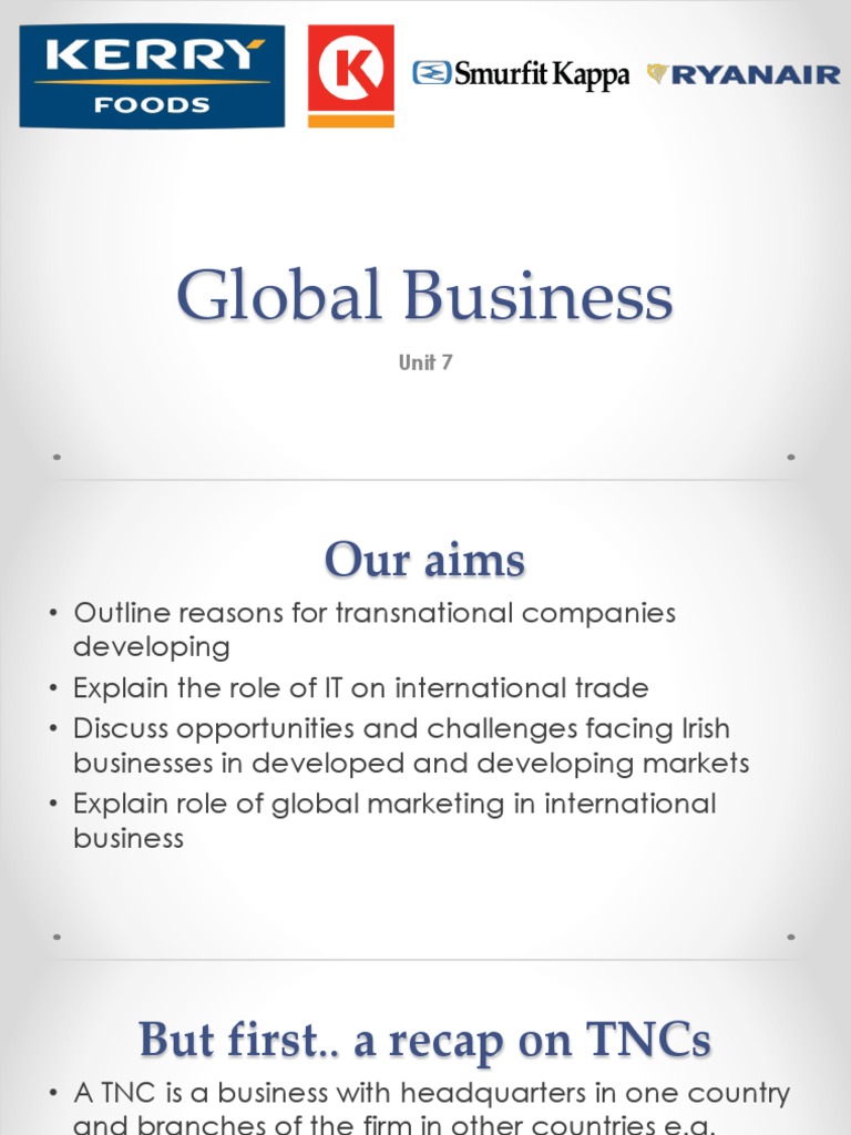 Global Business Final Version | PDF | Marketing | Globalization