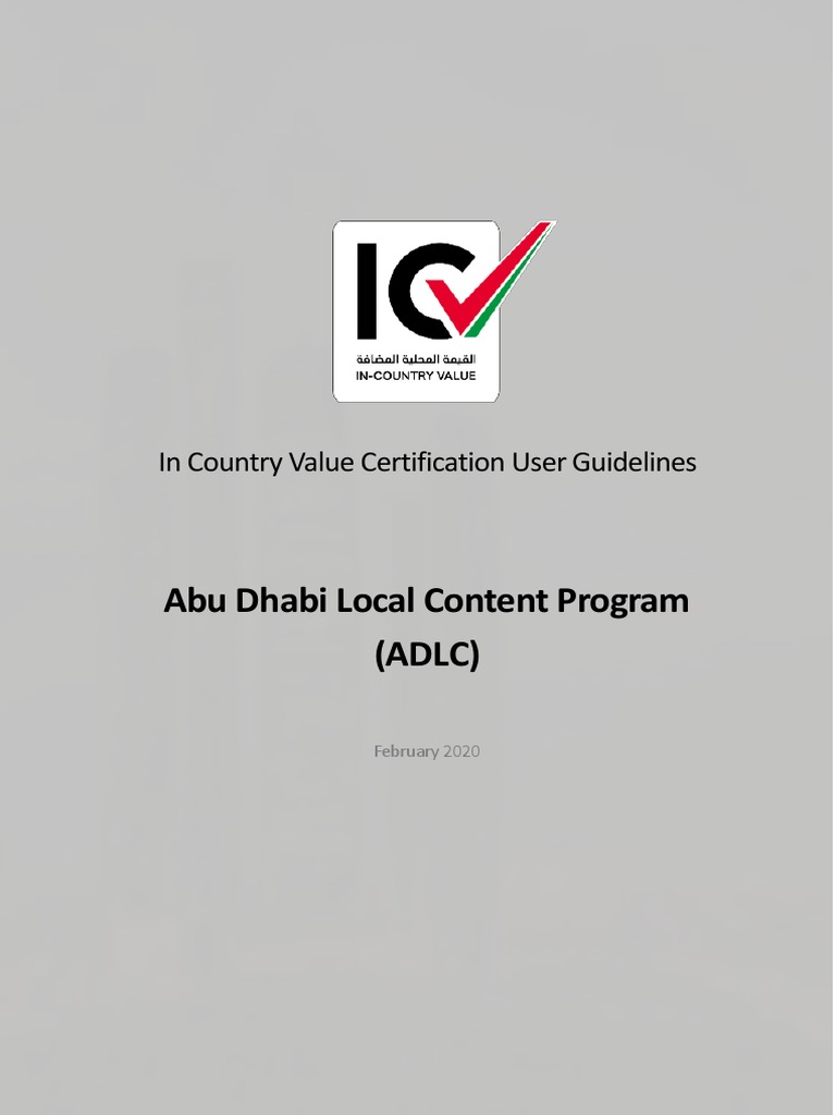ADLC Program User Guideline Unifed ICV | PDF | Book Value | Cost