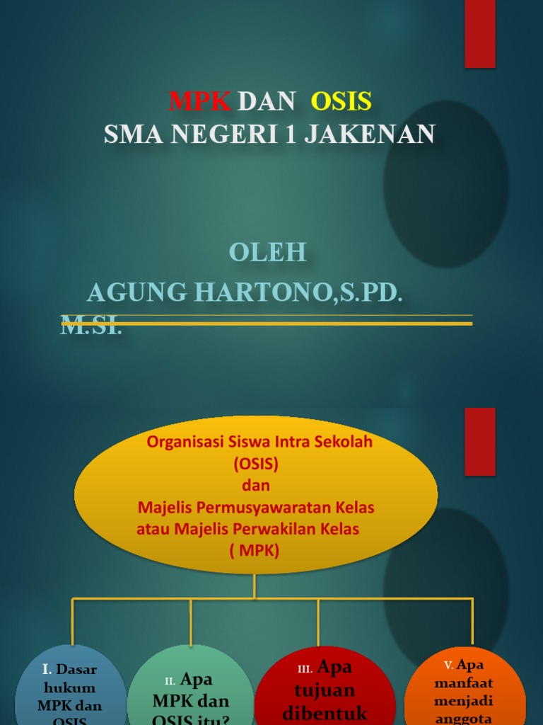 Materi Mpls MPK Dan Osis | PDF | Pengembangan Diri