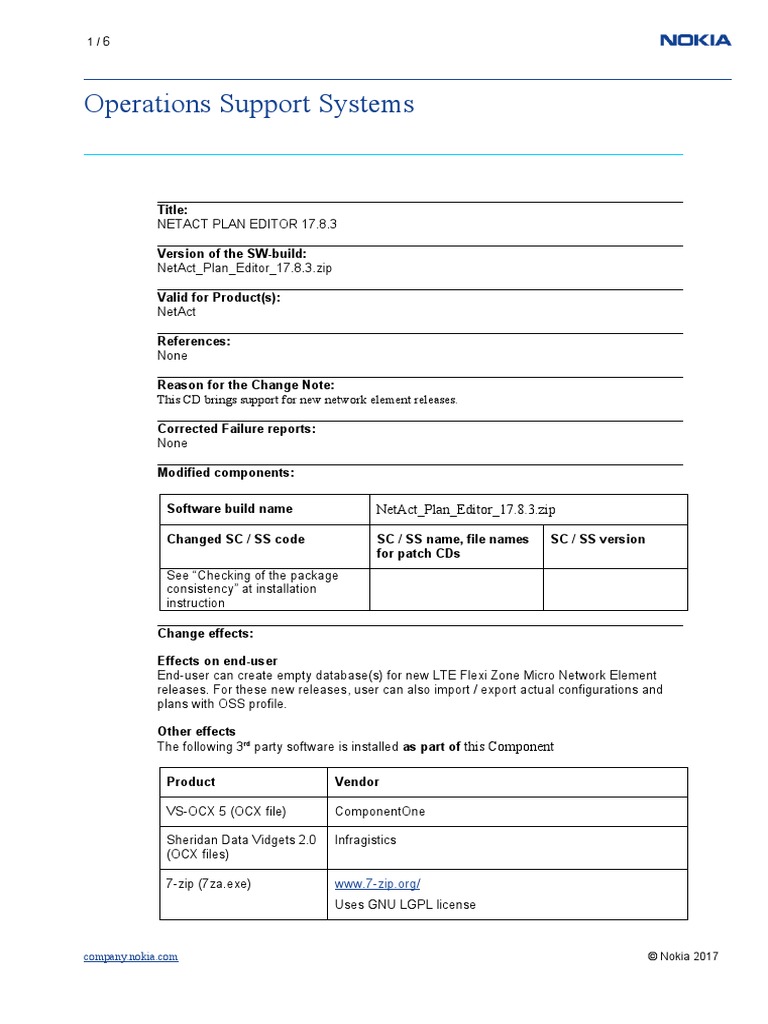 Netact Plan Editor 17 8 3 Cn Pdf Lte Telecommunication Databases
