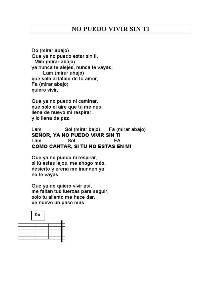 No Puedo Vivir Sin Ti | PDF