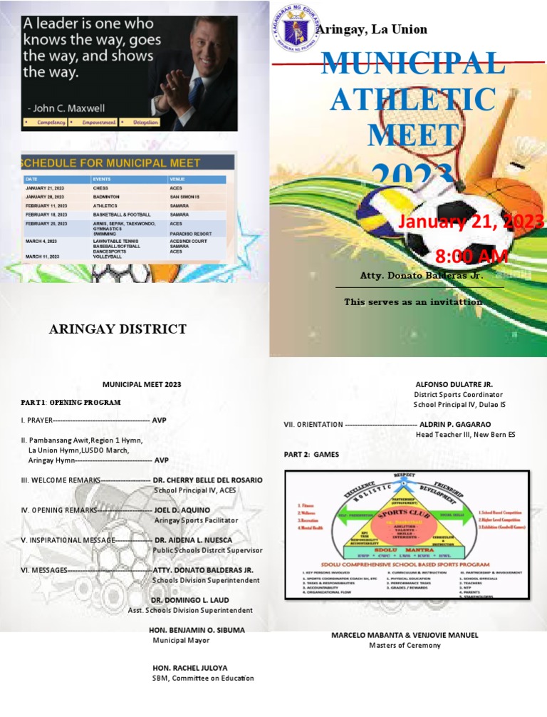 Municipal Meet Program | PDF