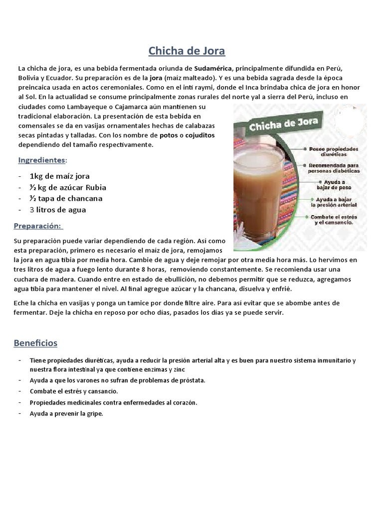 Chicha de Jora | PDF