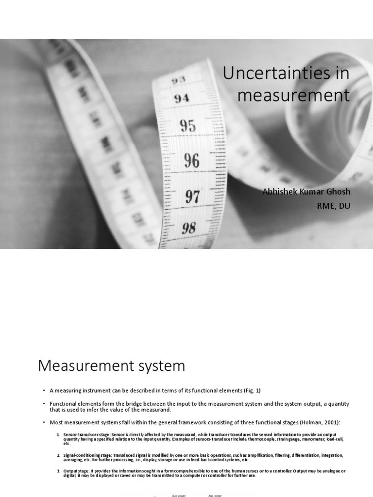 Uncertainities in Measurement | PDF | Standard Deviation | Observational Error