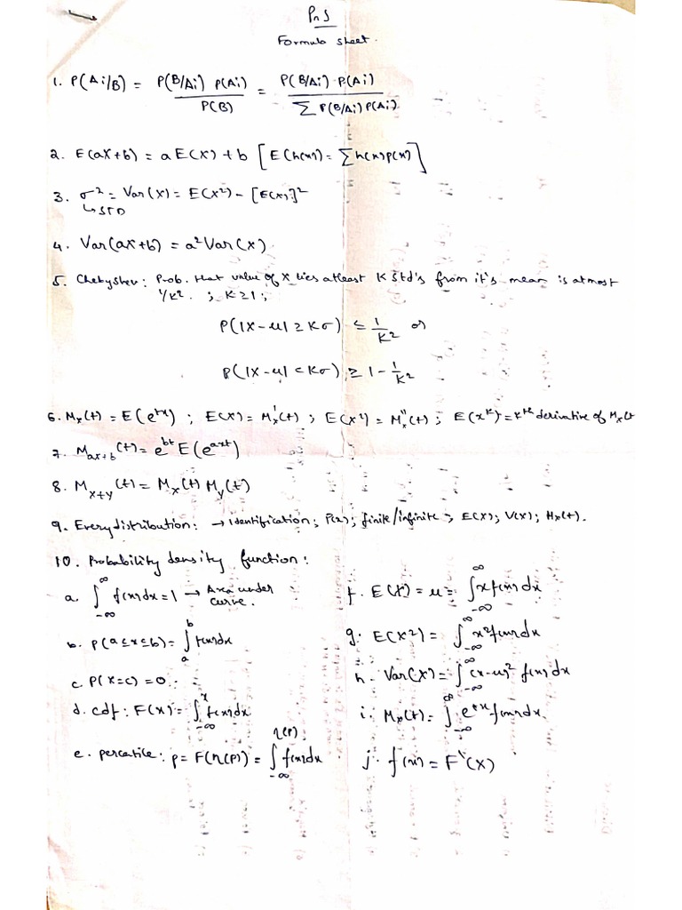 PnS Short Notes-1 | PDF