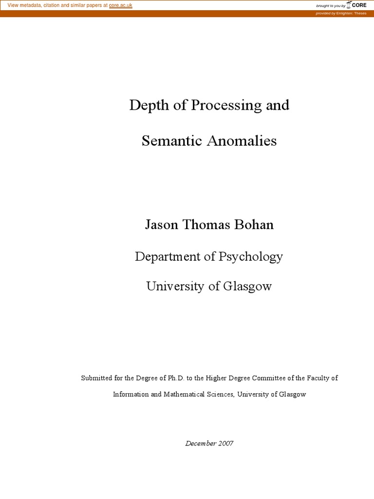 Semantic Anomaly - p.27 | PDF | Psycholinguistics | Ambiguity
