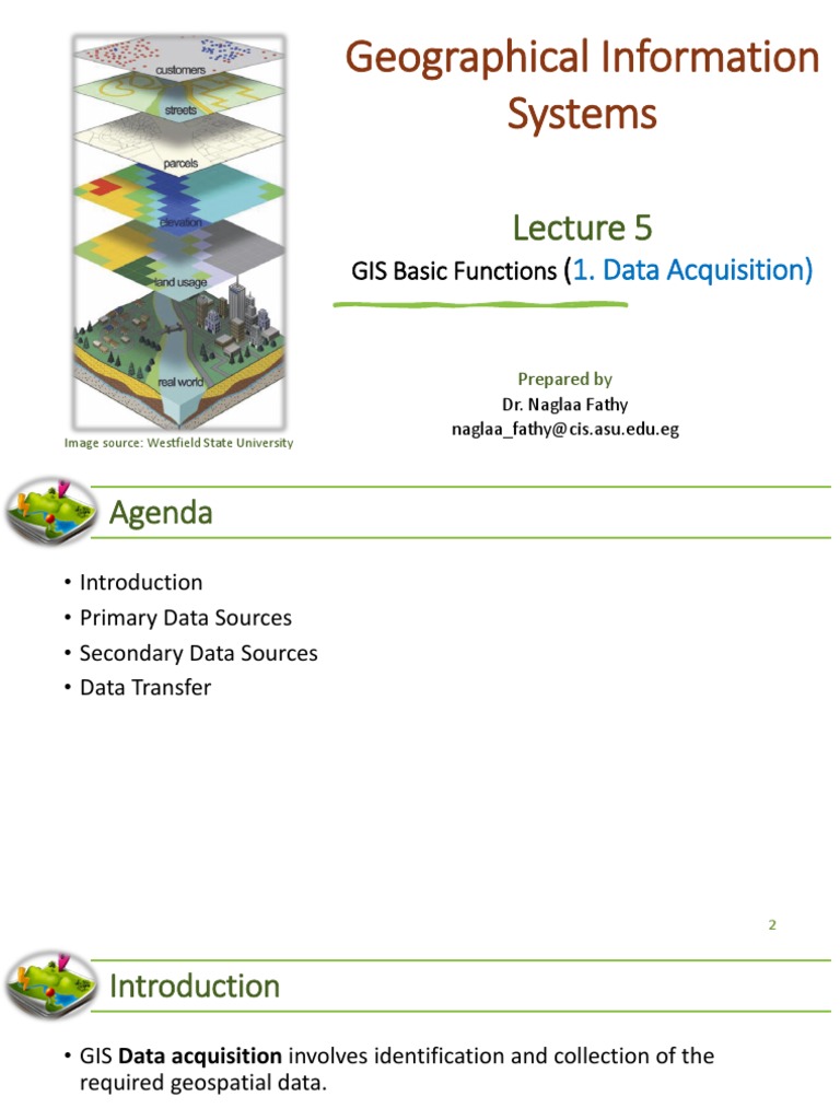 Lecture 5 - GIS Functions - Data Acquisition | PDF | Geographic Information System | Image ...