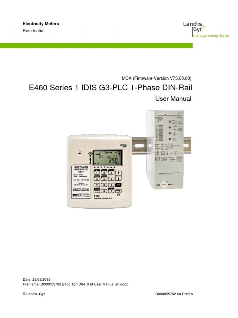 E460 1ph DIN-Rail User Manual en Draft b | PDF | Power Supply | Computer Data Storage
