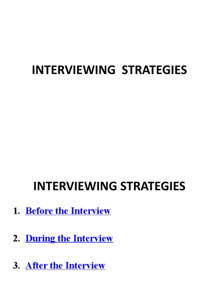 10 - INTERVIEWING STRATEGIES Job Seekers | PDF | Experience | Job Interview
