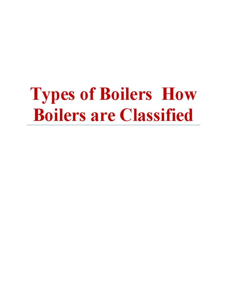 Types of Boilers | PDF