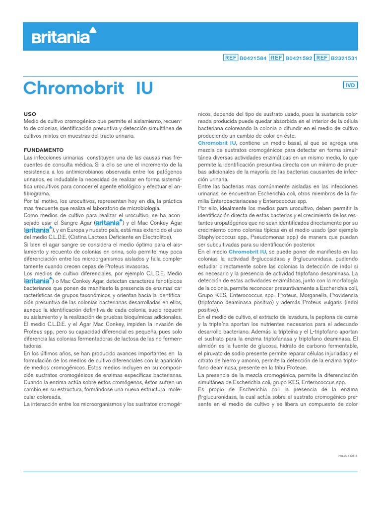 Chromobrit Iu | PDF | Organismos | Especialidades Medicas