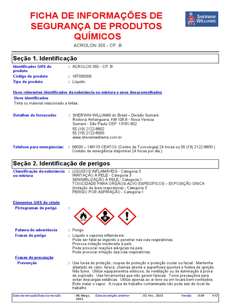 Acrolon 355 - Cp. B | PDF | Desperdício | Águas residuais