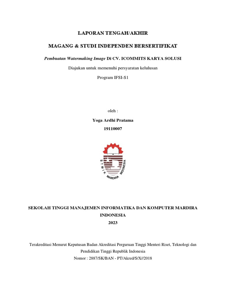 Laporan Magang di Icommits Bandung | PDF | Karier & Perkembangan | Komputer