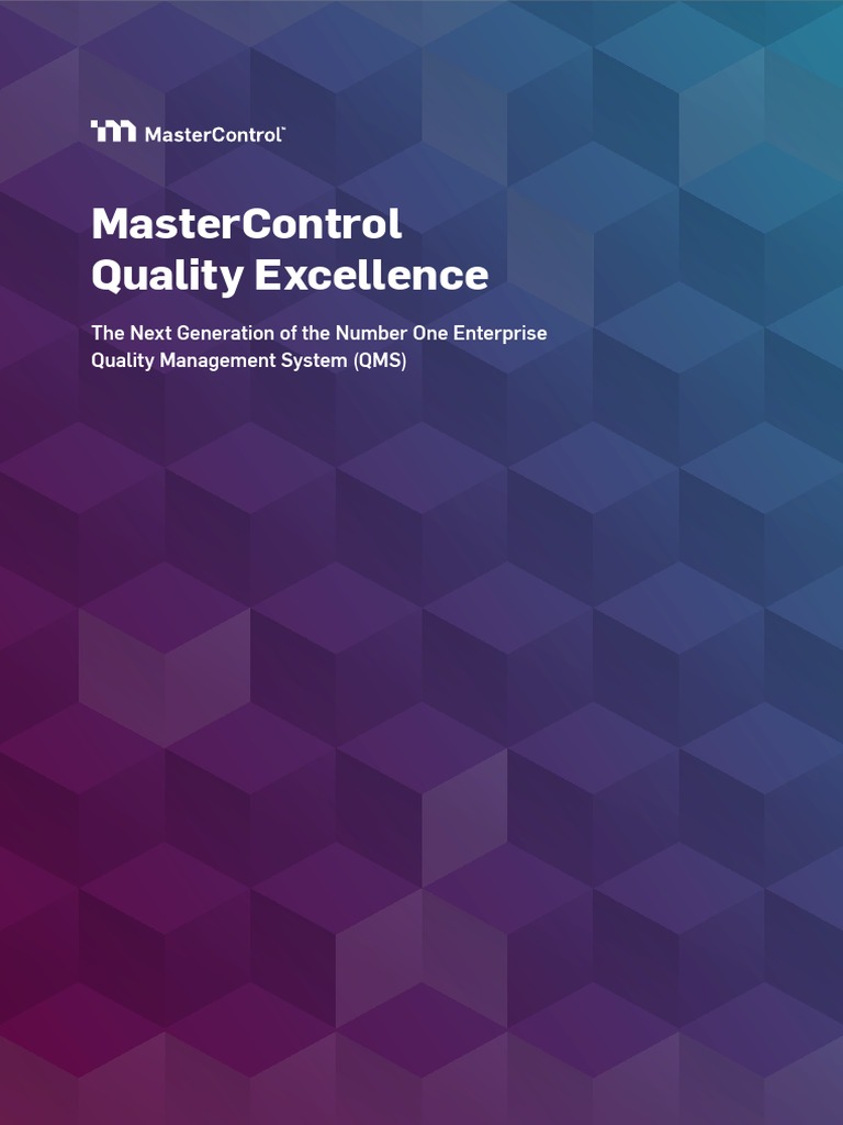 Mastercontrol Quality Excellence | PDF | Audit | Cloud Computing