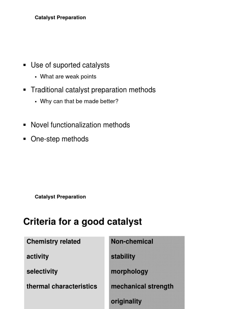 21 10 2020 Catalyst - Preparation | PDF | Catalysis | Silicon Dioxide